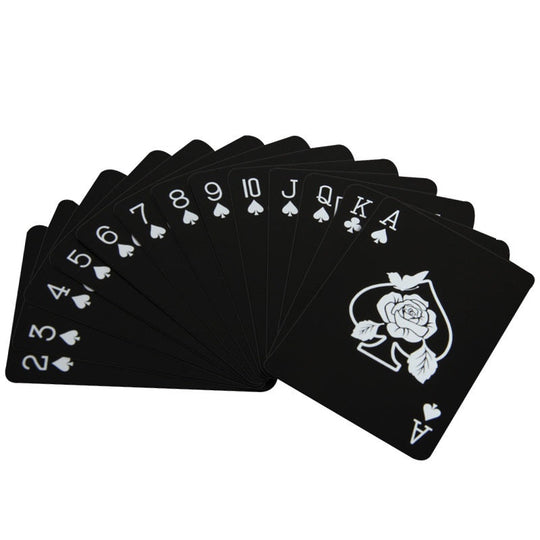 54er Waterproof Pokerkarten Set - Edles Rosen Design in Schwarz Rot ...